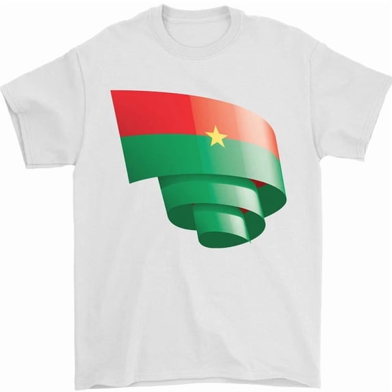 Curled Burkina Faso Flag Day Football T-Shirt - Walmart.com