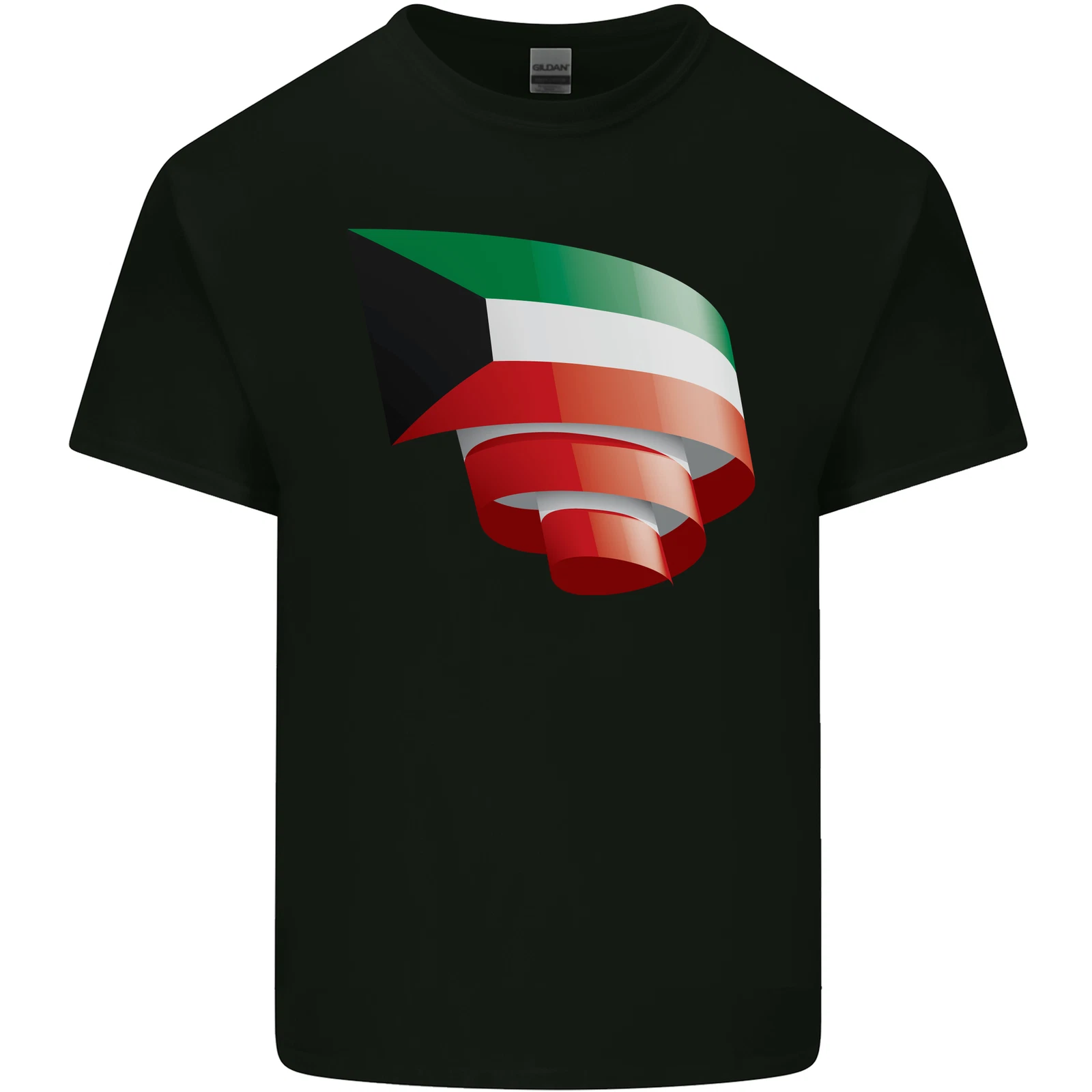 Curled Kuwait Flag for a Kuwaiti Day Football and Patriotic and Pride ...