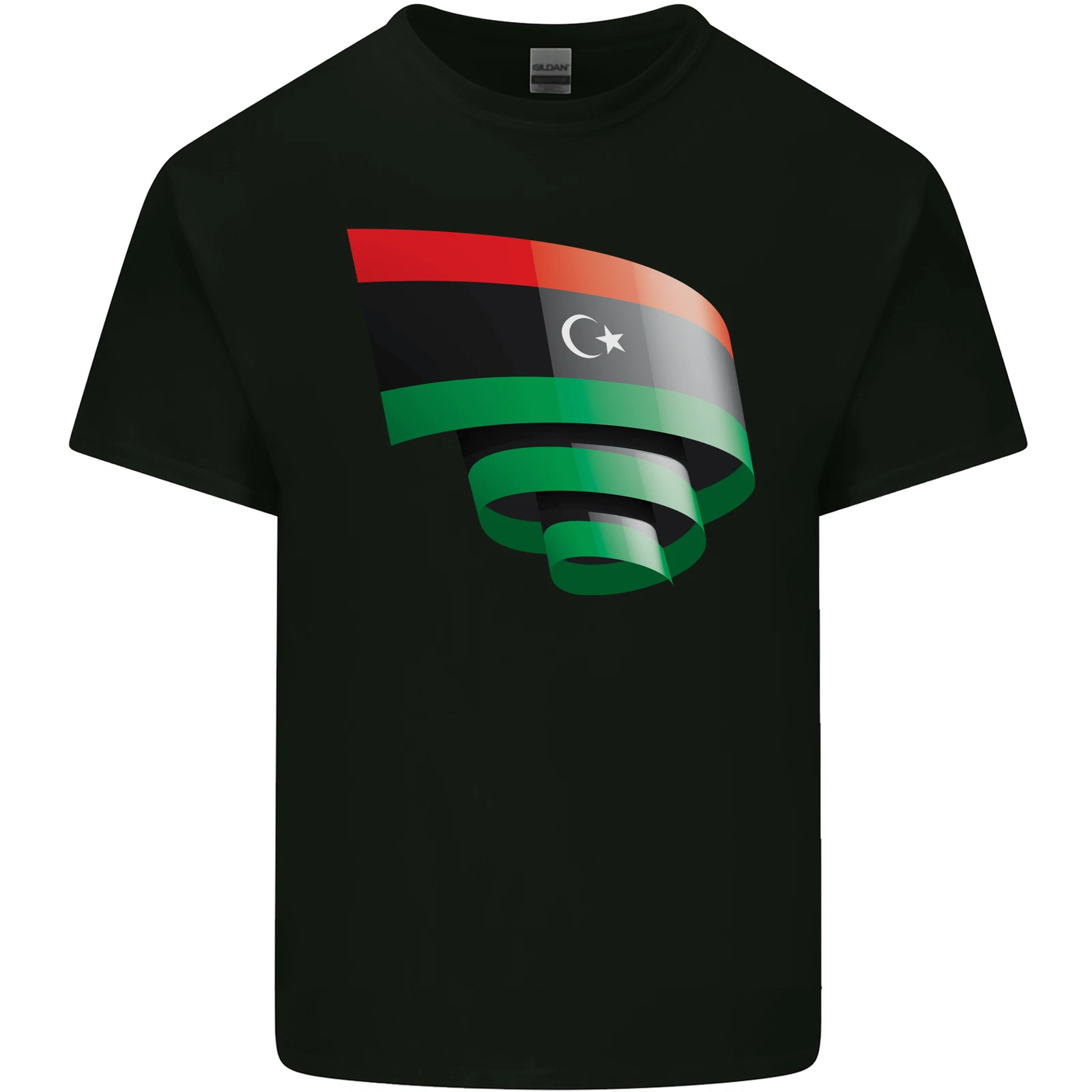 Curled Libya Flag for a Libyan Day Football and Patriotic and Pride ...