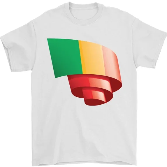 Curled Mali Flag Malian Day Football T-Shirt - Walmart.com