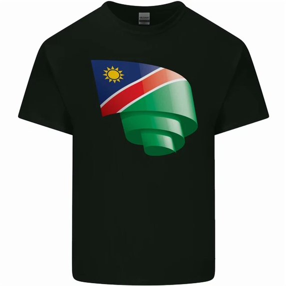 Curled Namibia Flag Namibian Day Football T-Shirt - Walmart.com