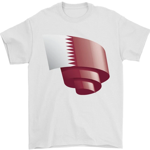 Curled Qatar Flag Qatari Day Football T-Shirt - Walmart.com