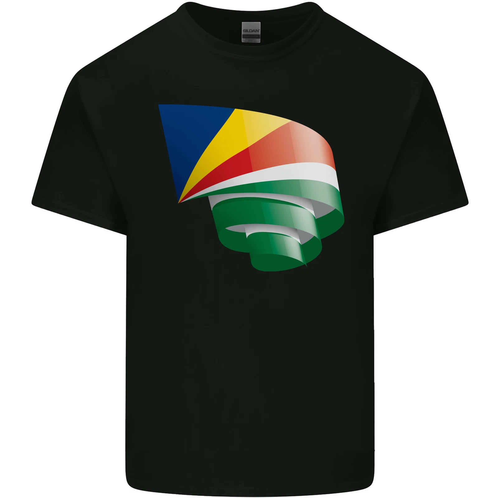 Curled Seychelles Flag for a Seychellois Day Football Patriotic Pride ...