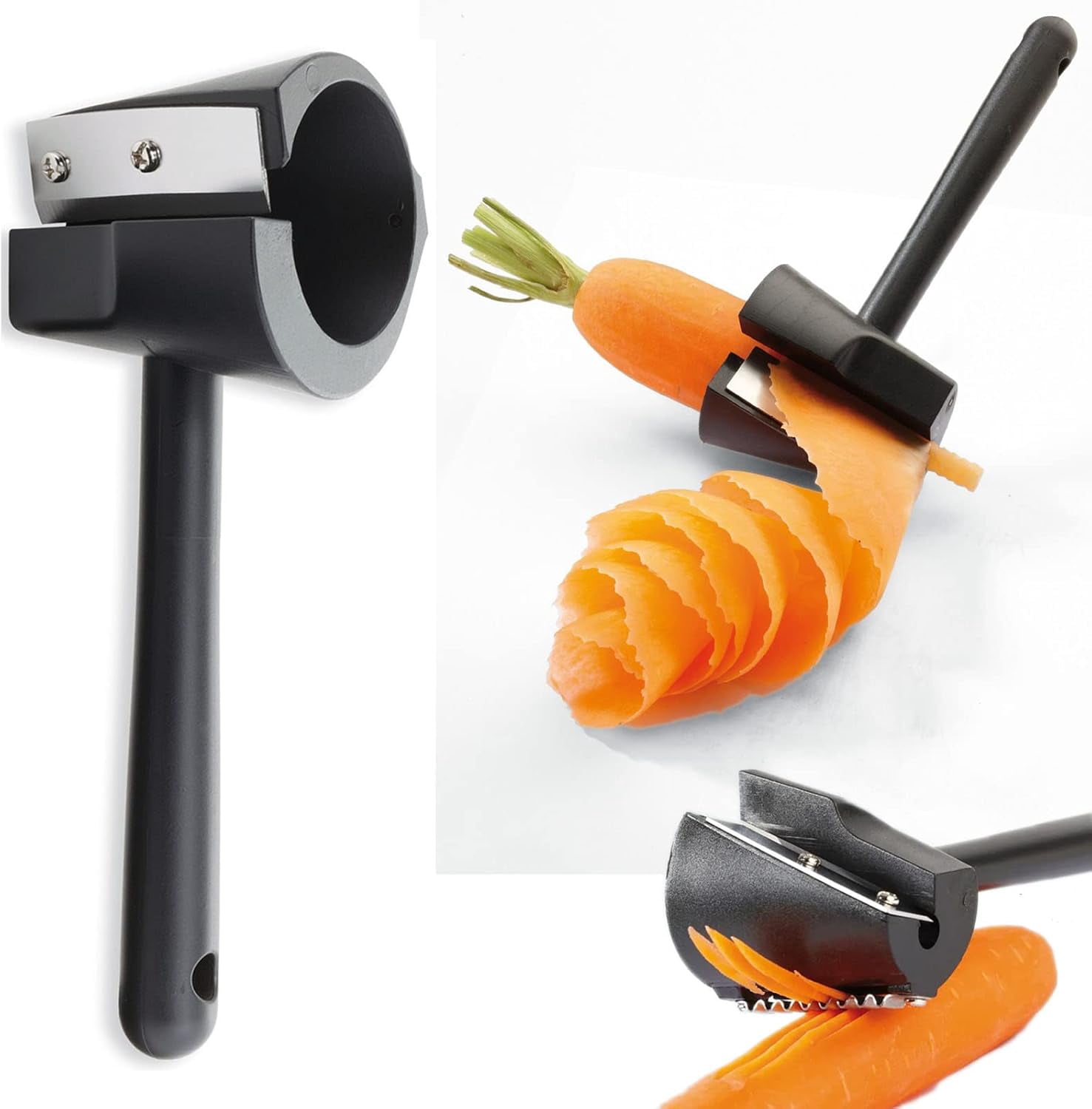 Curler and Peeler, Stainless Steel Spiral Fnel Flower Roller, Spiral ...