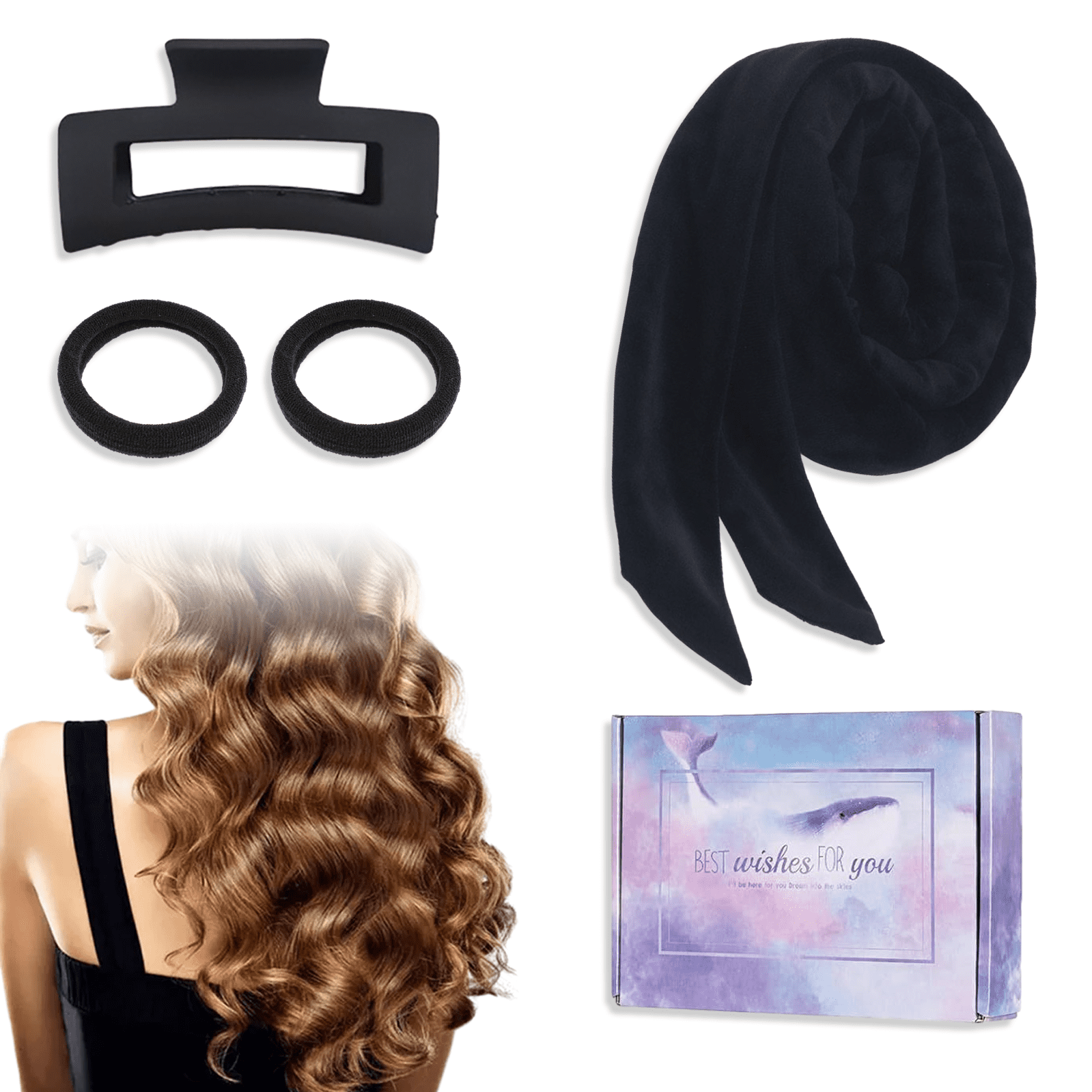 Curlers Curls Without Heat, New Non-Slip Heatless Curls Hairstyle Set ...