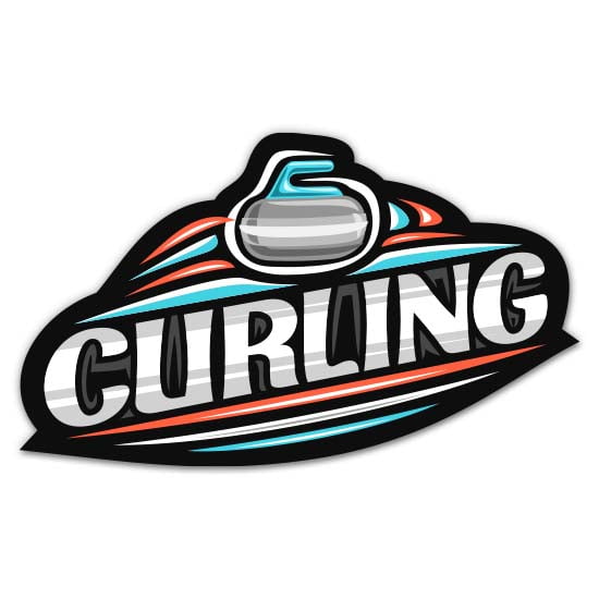 Curling - 12" Vinyl Sticker Waterproof Decal - Walmart.com