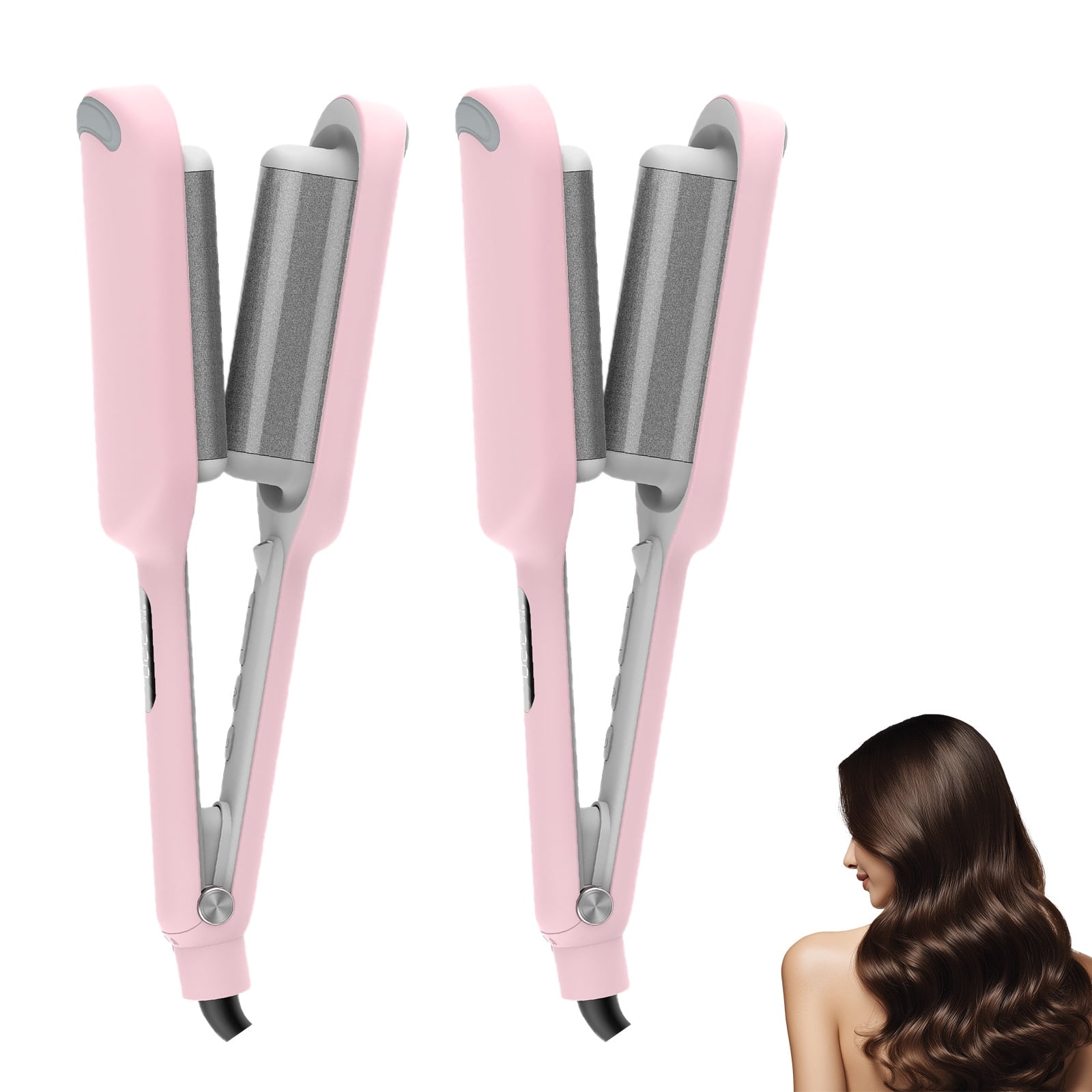 Curling Iron Hair Crimper Waver - Beach Waves Curling Wand, Ionic Deep ...