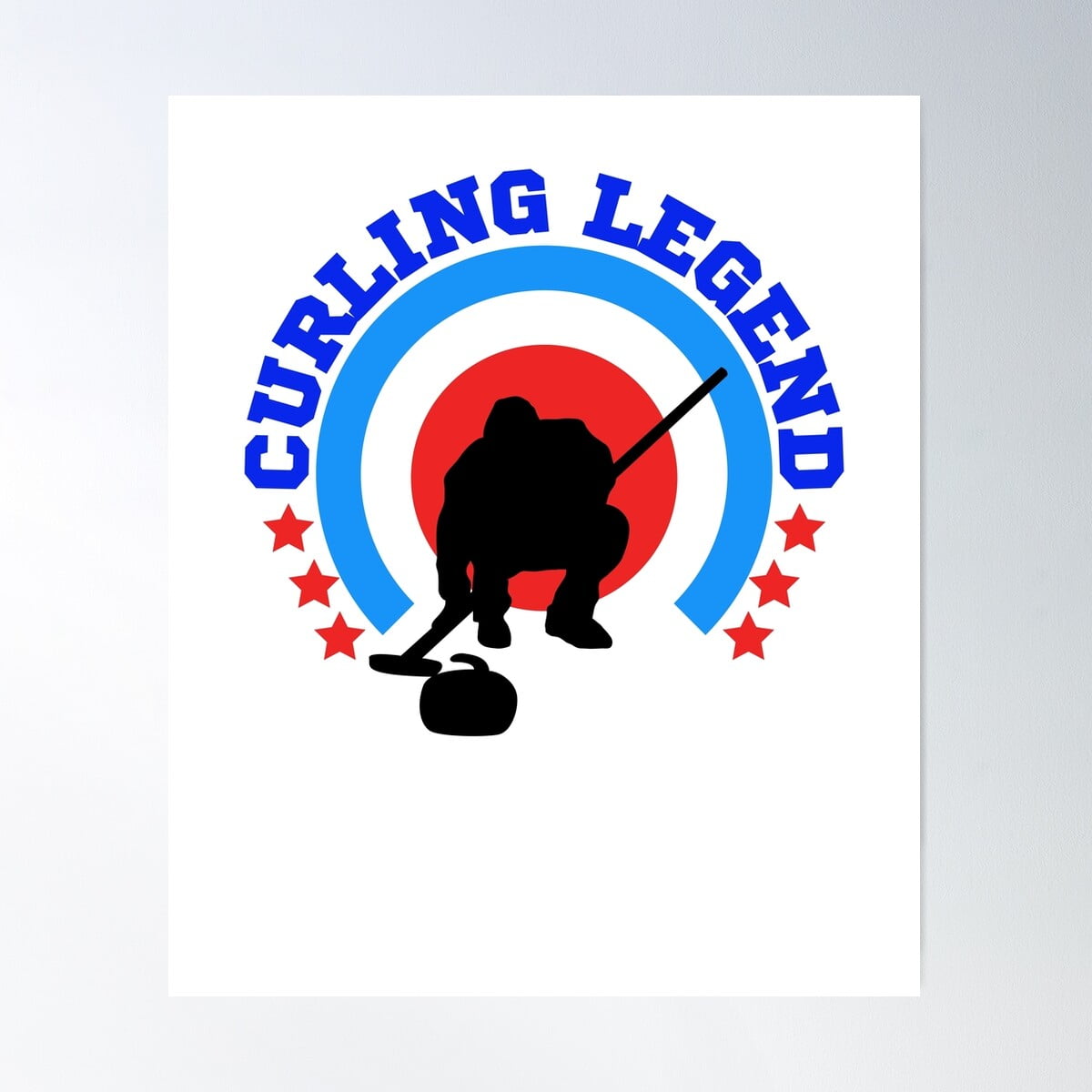 Curling Legend Poster Wall Art, Modern Wall Decor, 24x36 UNFRAMED ...