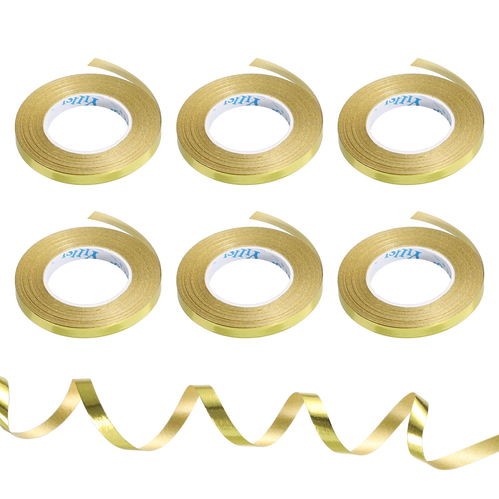 Curling Ribbon Crimped Balloon String Metallic 3/16" 11 Yards 6 Roll ...