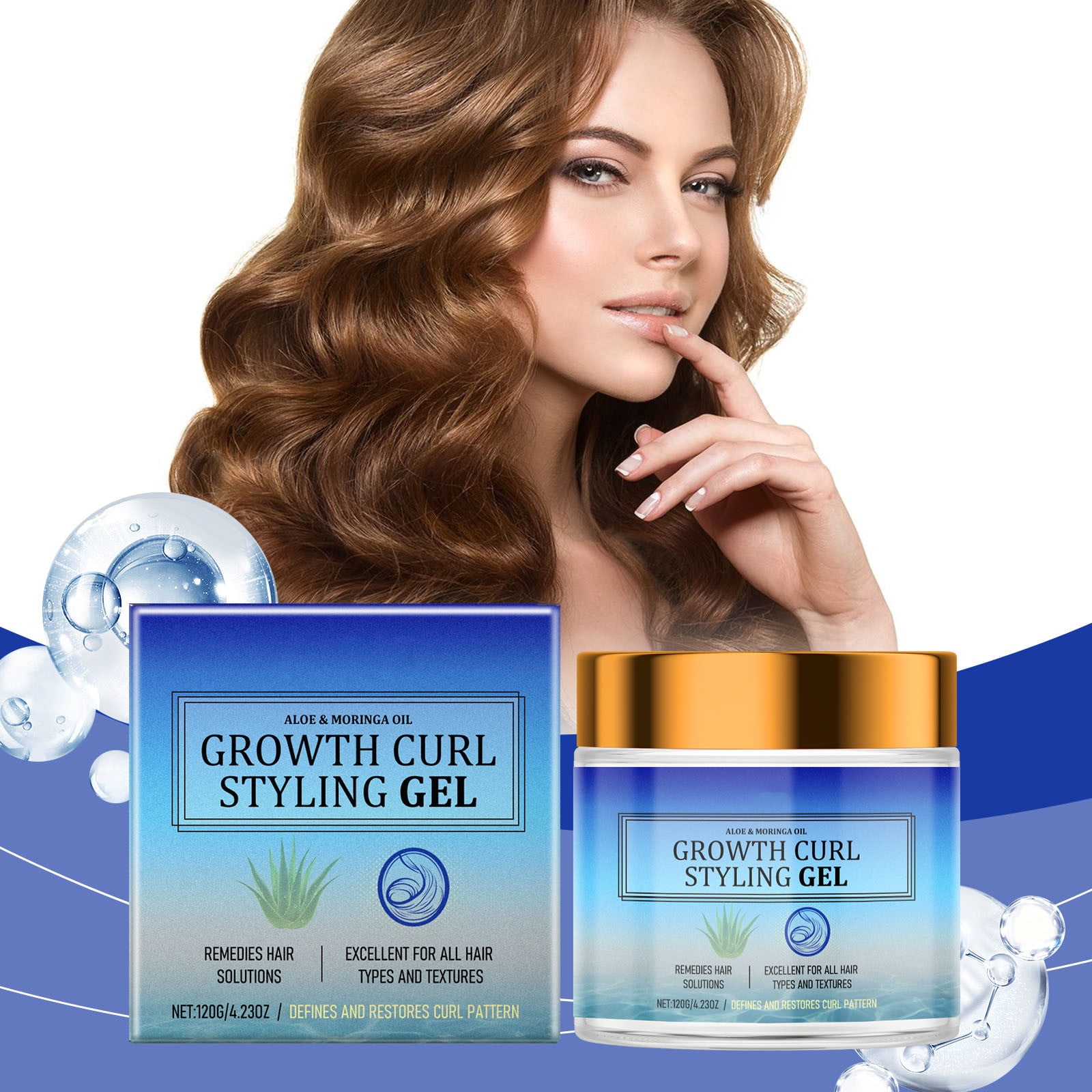 Curling Styling Gel for Nourishing and Frizz Free Hair,4.23 oz. Ideal ...