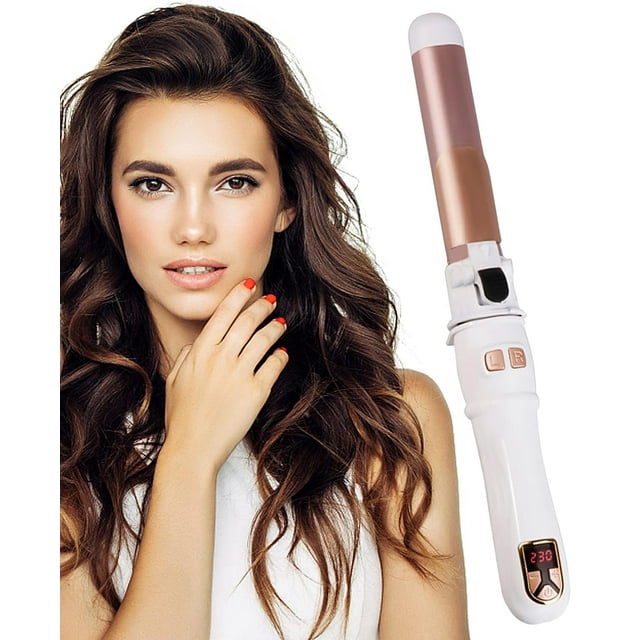 Walmart Auto Large Spinning Beach Waves Curling Wand, Instant Heat Hair ...