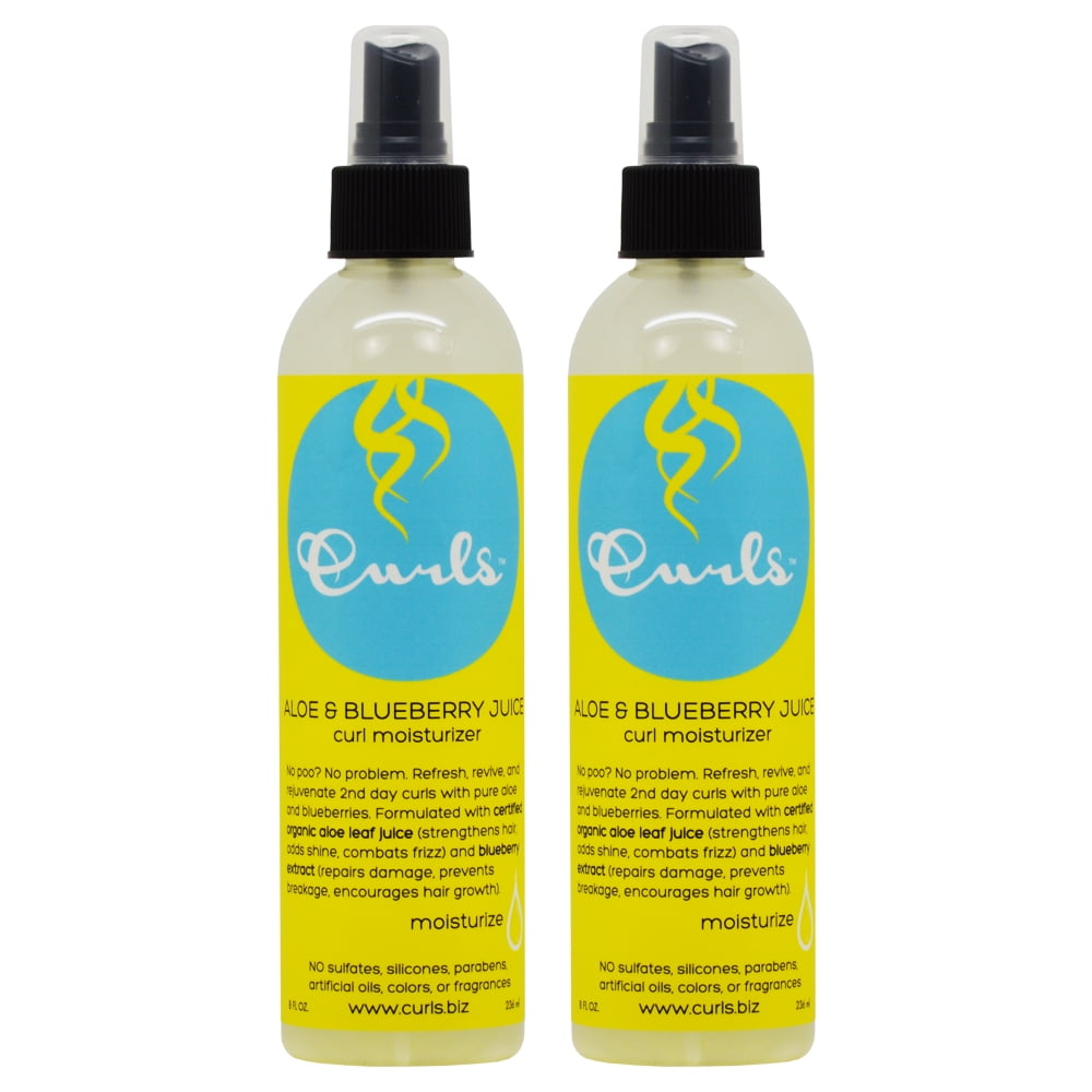 Curls Aloe & Blueberry Juice Curl Moisturizer 8oz "Pack of 2" - Walmart.com
