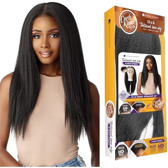 Curls Kinksandco Kinkyedges Wig - Kinky Straight 24 Inch 13X6 Lace ...