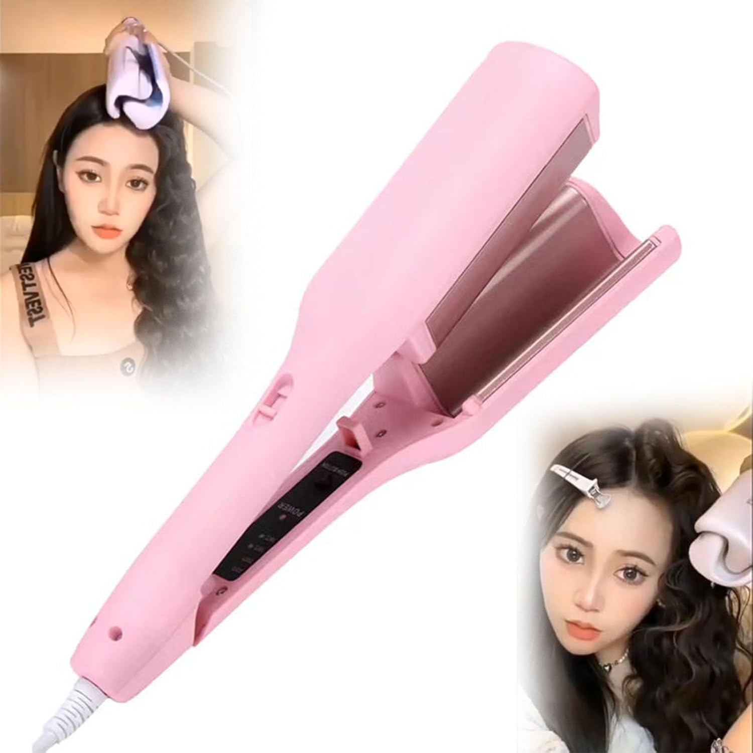 Curluxes French Curls Iron, Egg-Roll Hairstyle Water Ripple V-Shaped ...
