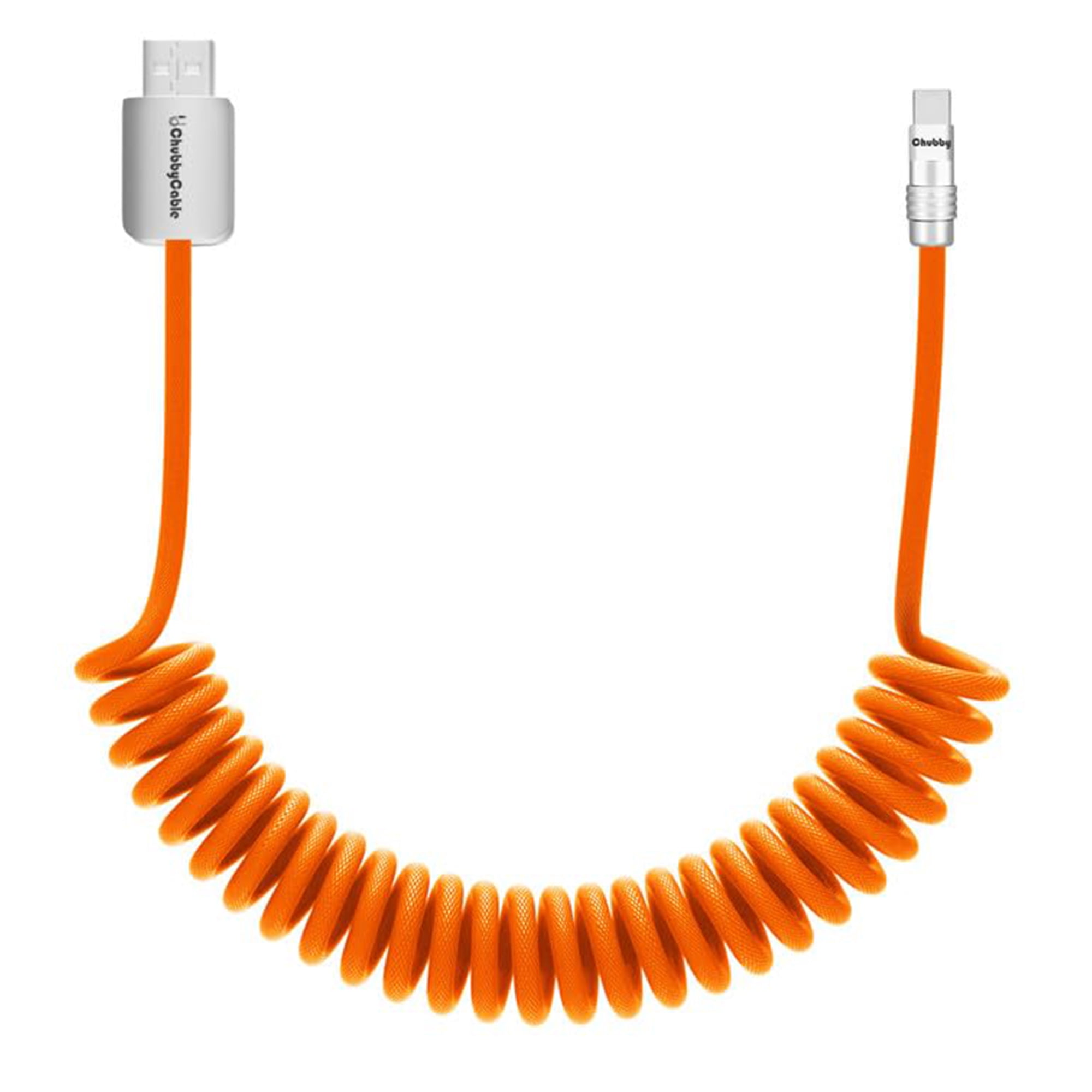 Chubby Cable Curly Chubby-240W Retractable Fast Charging Cable, Coiled ...