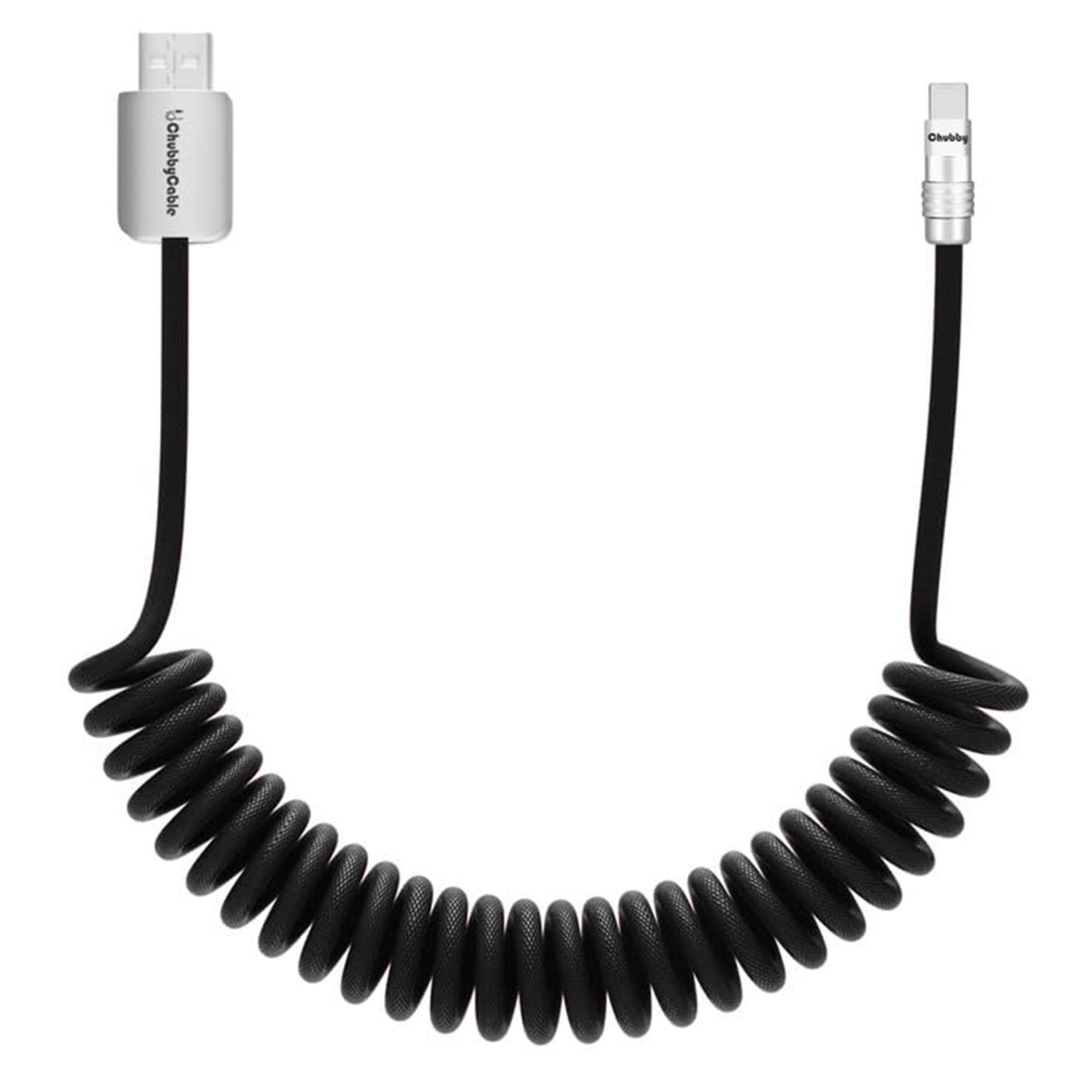 Chubby Cable Curly Chubby-240W Retractable Fast Charging Cable, Coiled ...