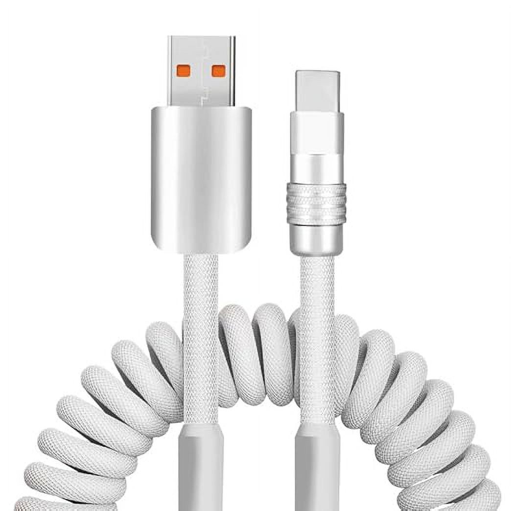 Curly Chubby New Spring Charge Cable Spiral Braid Fast Charging Cable ...