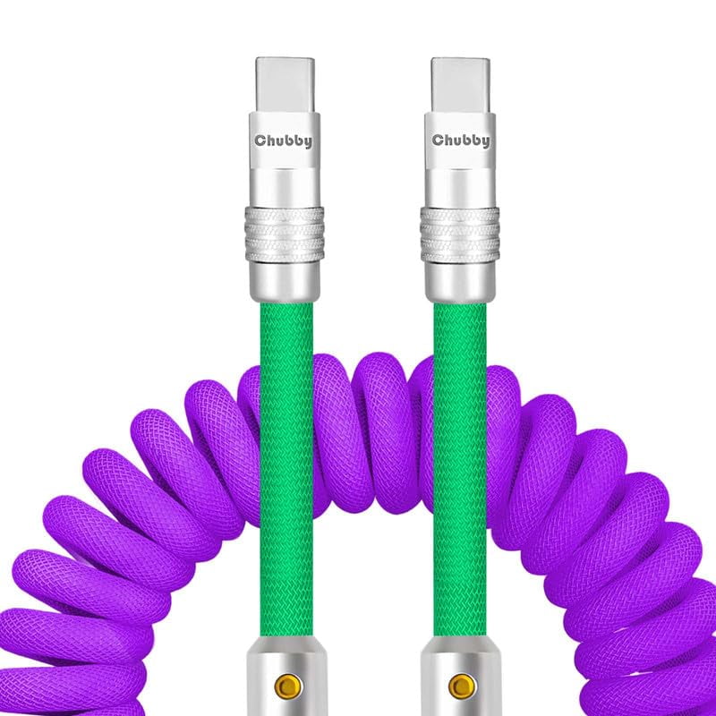 Curly Chubby - New Spring Charge Cable Stretch Coiled Usb C Cable For ...