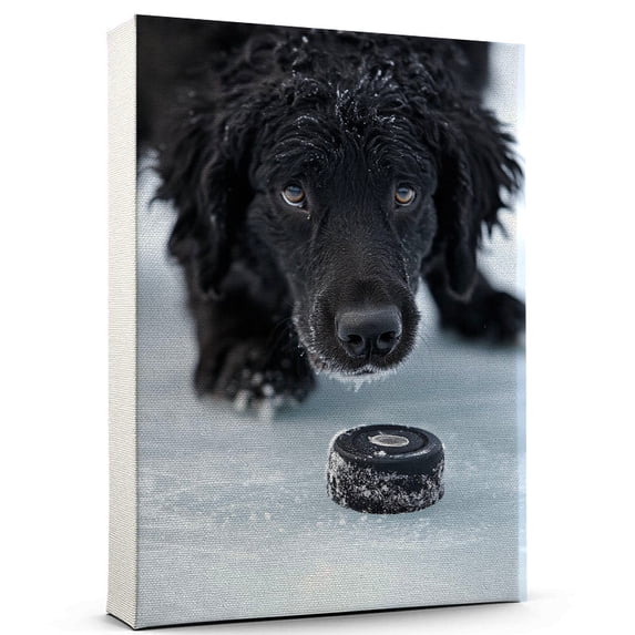 Curly Coated Retriever Vintage Dog Ice Hockey Canvas – Artistic Sports ...