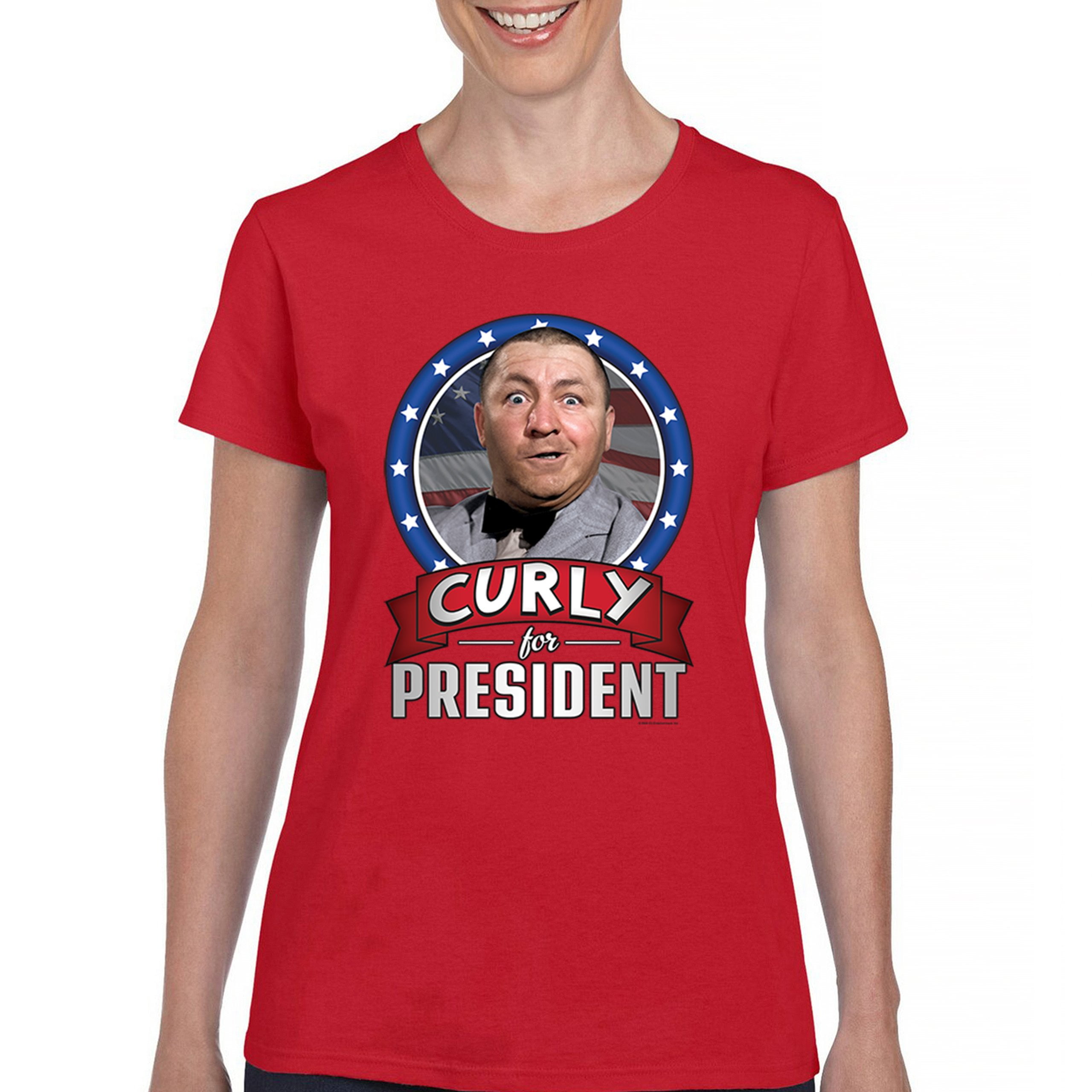Curly For President T-Shirt The Three Stooges Funny American Slapstick ...