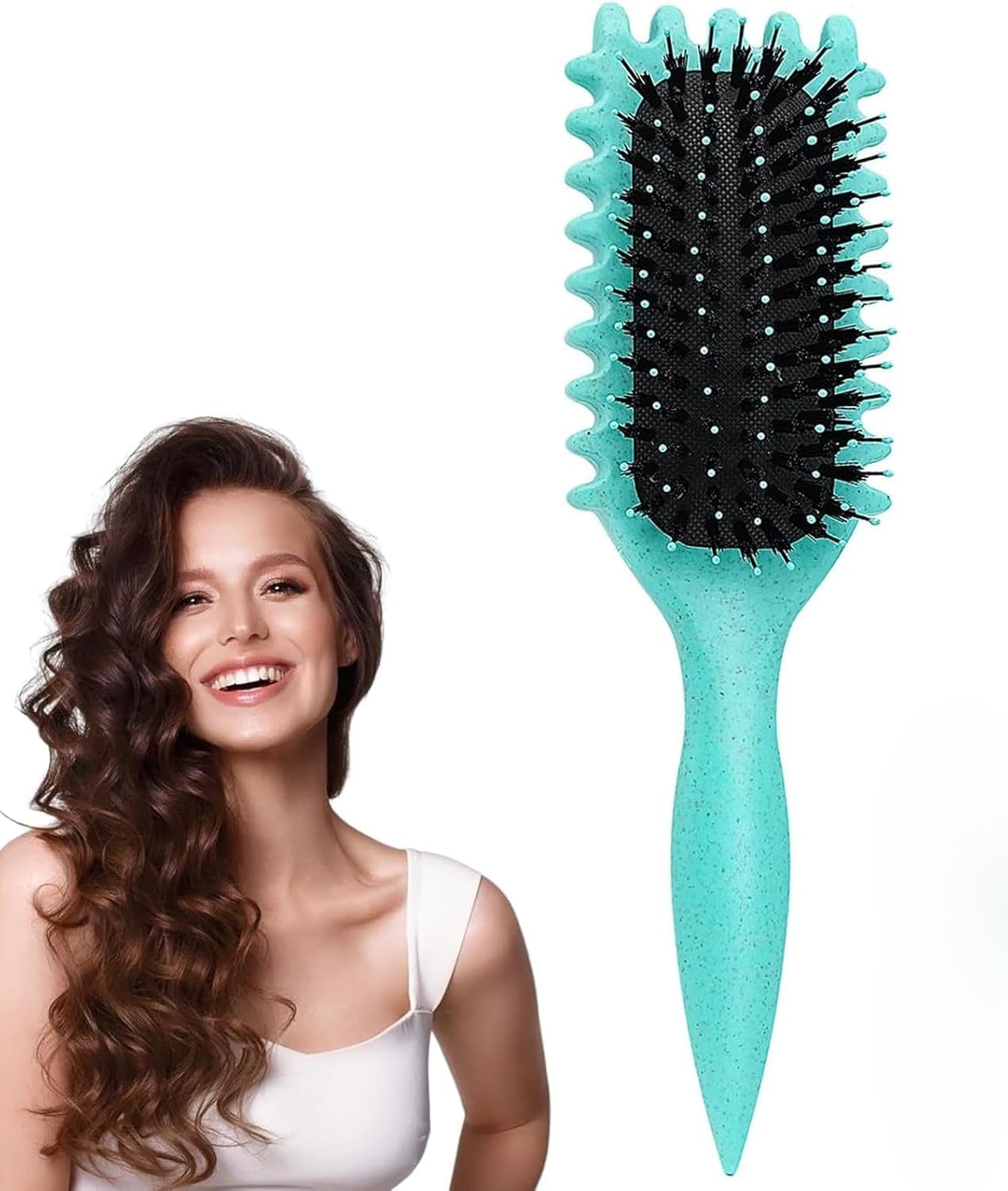 Curly Hair Brush, Curl Defining Brush, Newest Boar Bristle Hair Brush ...