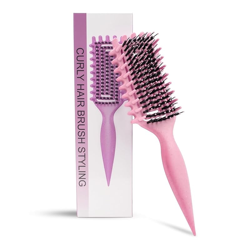 Curly Hair Brush Defining, Vented Curl Defining Brush for Effortlessly ...