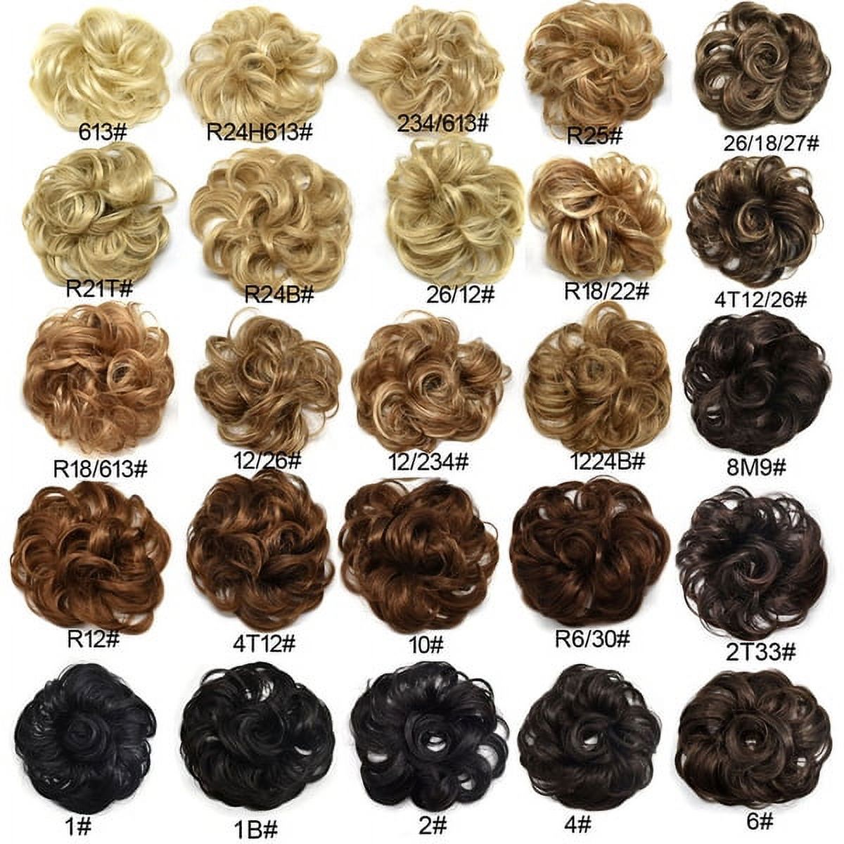 Curly Hair Bun Messy Synthetic Chignon Hairpiece Hair Bun Extensions ...