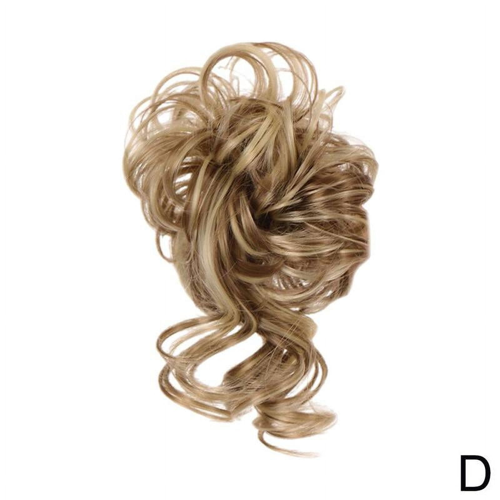 Curly Hair Bun Scrunchies for Women and Girls - Donut Wig Chignon ...