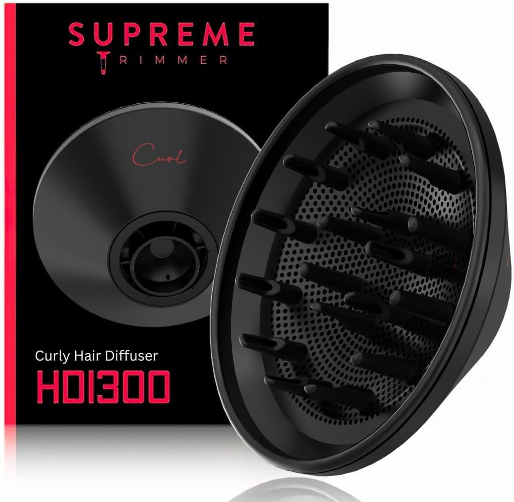 Curly Hair Diffuser Attachment by Supreme Trimmer | Adaptable for Blow ...