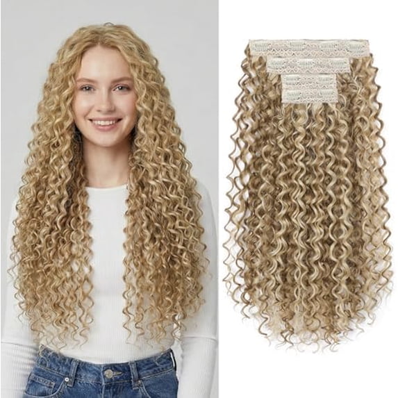 Curly Hair Extensions Adding Length Volume - 4 count 20" Spiral Curl ...