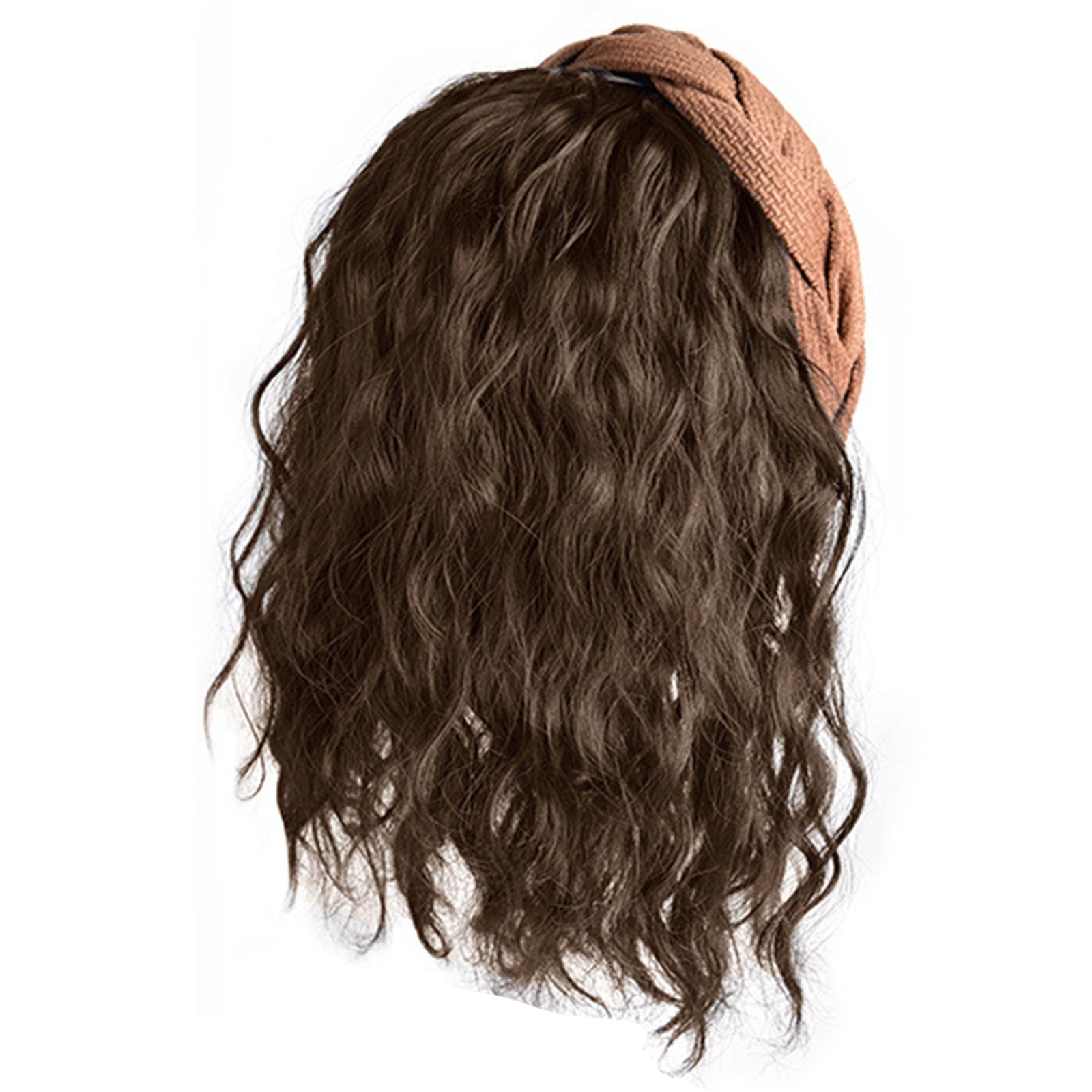 Curly Hair Synthetic Fiber Wigs Natural Looking Women High Skull Hair ...