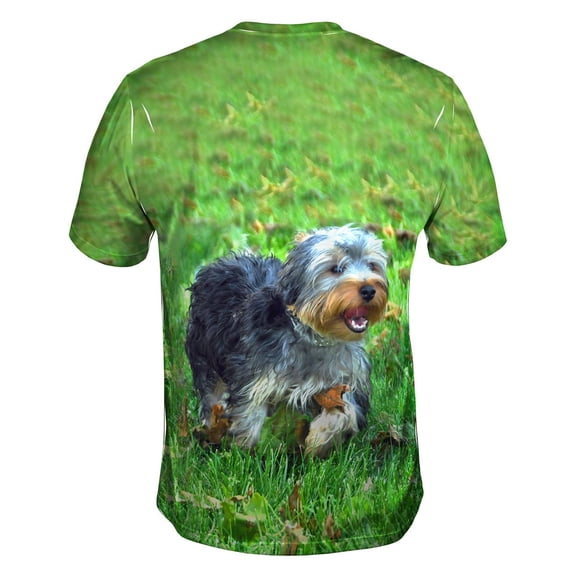 Curly Haired Yorkie Running Mens T-Shirt All Over Print - Walmart.com