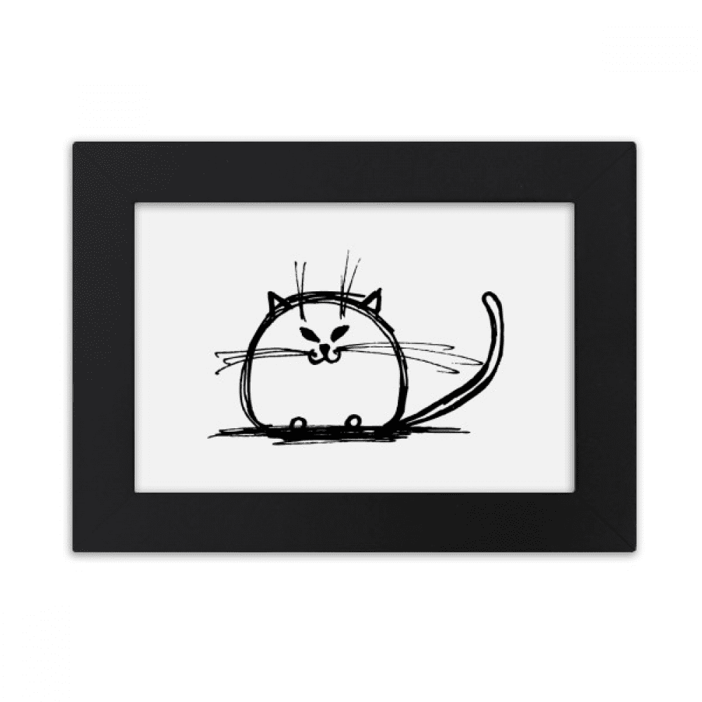 Curly Heavy Cat Sle Sit Line Desktop Photo Frame Ornaments Picture Art ...