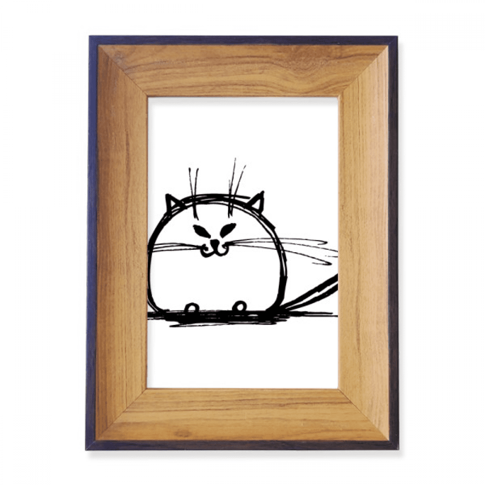 Curly Heavy Cat Sle Sit Line Photo Frame Exhibition Display Art Desktop ...