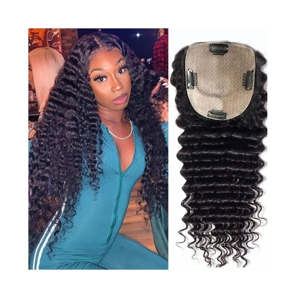 Curly Human Hair Toppers for Women Brazilian Remy Hair Pieces 8-22 Inch ...