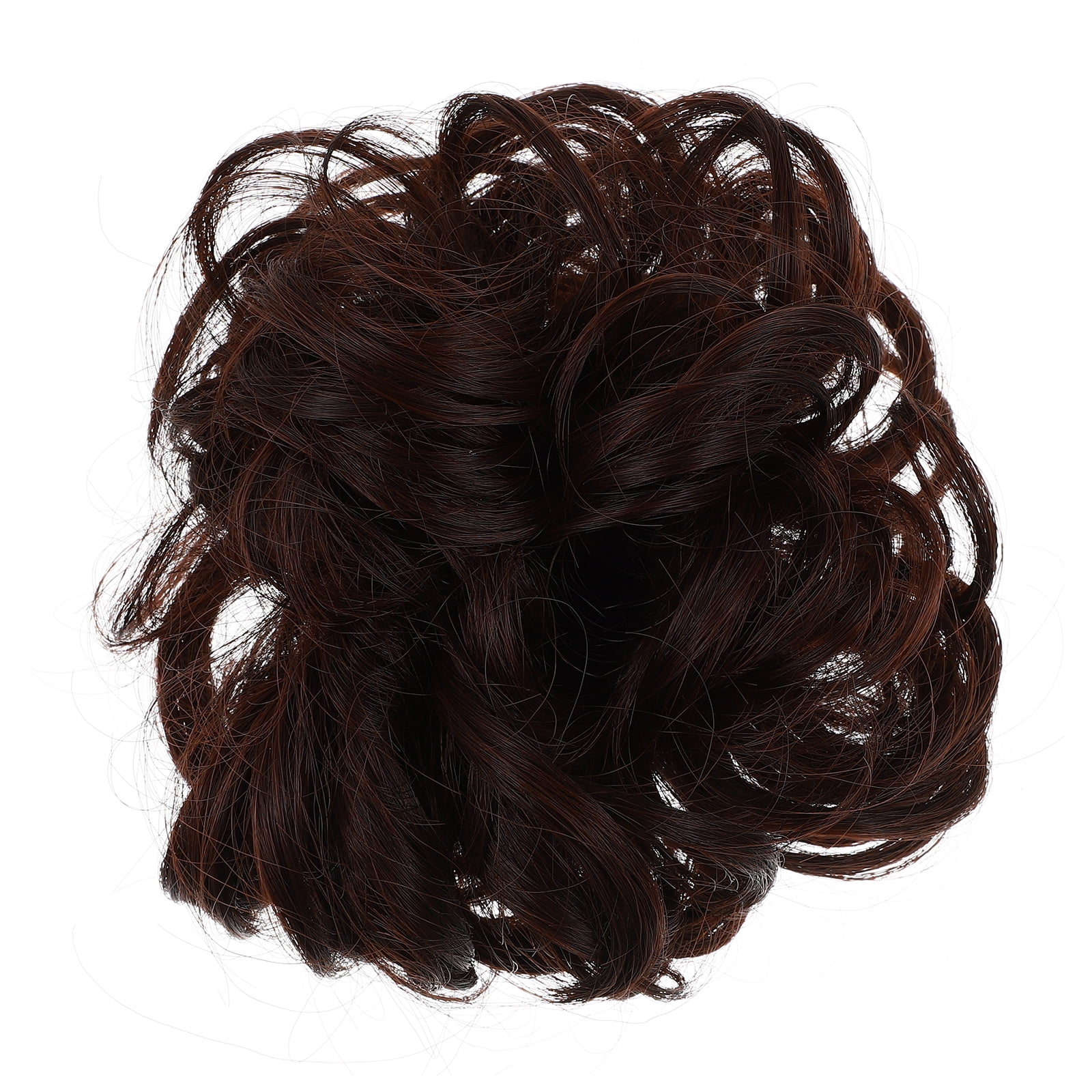 Curly Human Hair Wig Hair Chignon Wig Women Headdress Messy Bun Hair ...