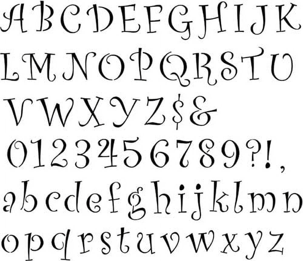 Curly Lettering Wall Stencil SKU #3103 by Designer Stencils - Walmart.com