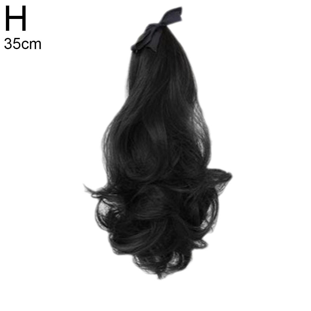 Curly Long Wavy Claw Ponytail Low Ponytail Ball Head Wig Daily Use GXA D9A3 - Walmart.com