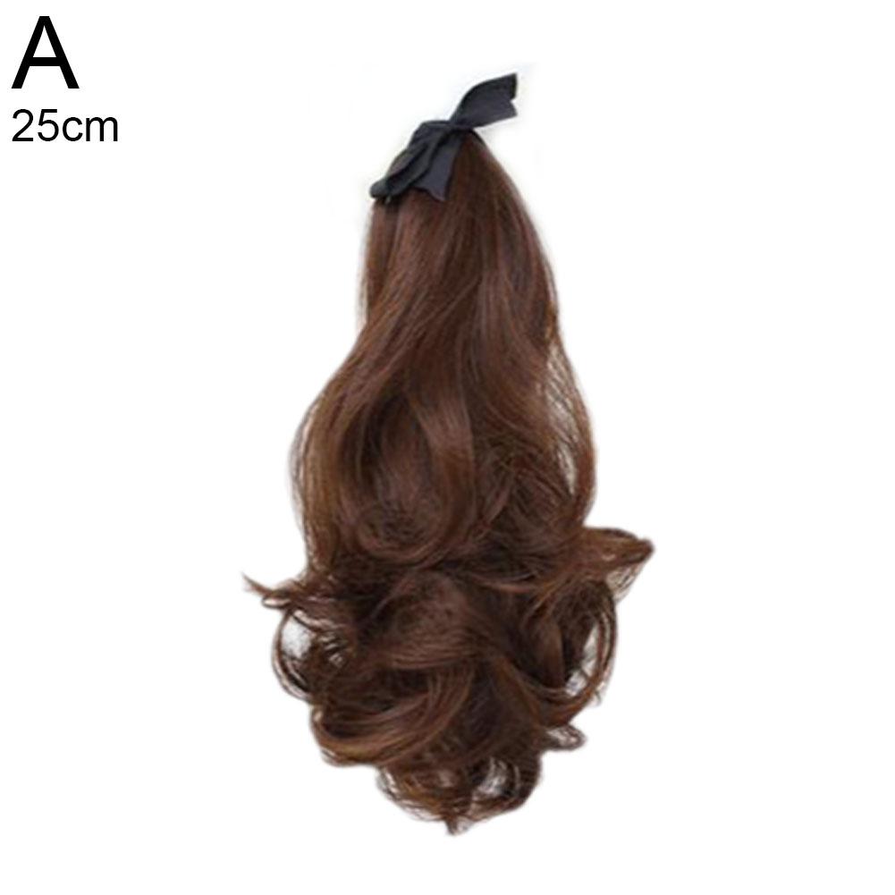 Curly Long Wavy Claw Ponytail Low Ponytail Ball Head Wig Daily Use GXC ...