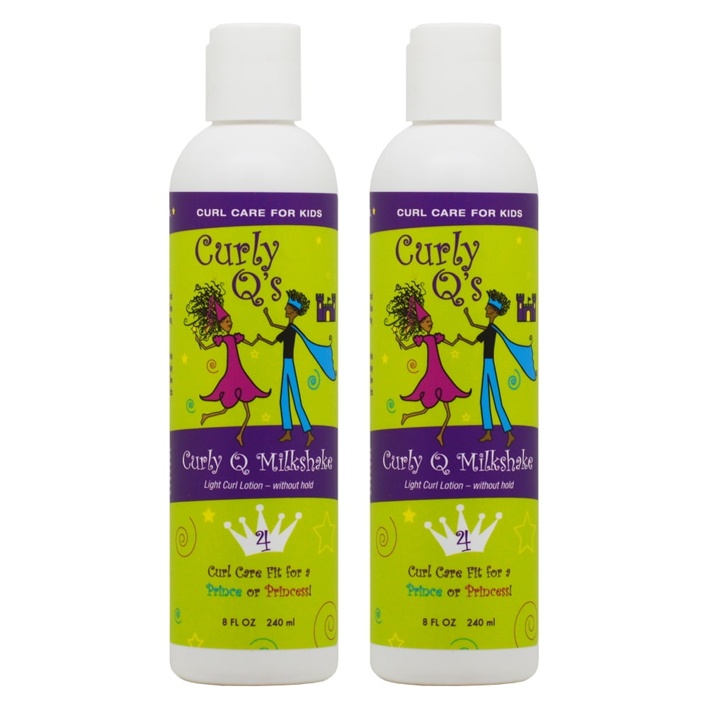 Curly Q's Curly Q Milkshake Light Curl Lotion 8oz "Pack of 2" - Walmart.com