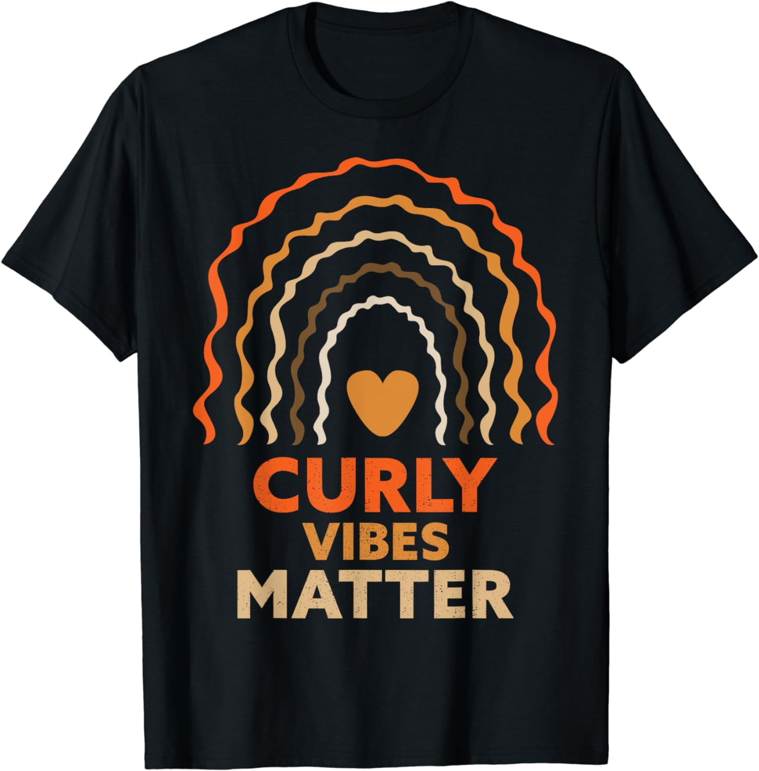 Curly Vibes Matter Funny Curly Hair Curled Hairstyle T-Shirt - Walmart.com