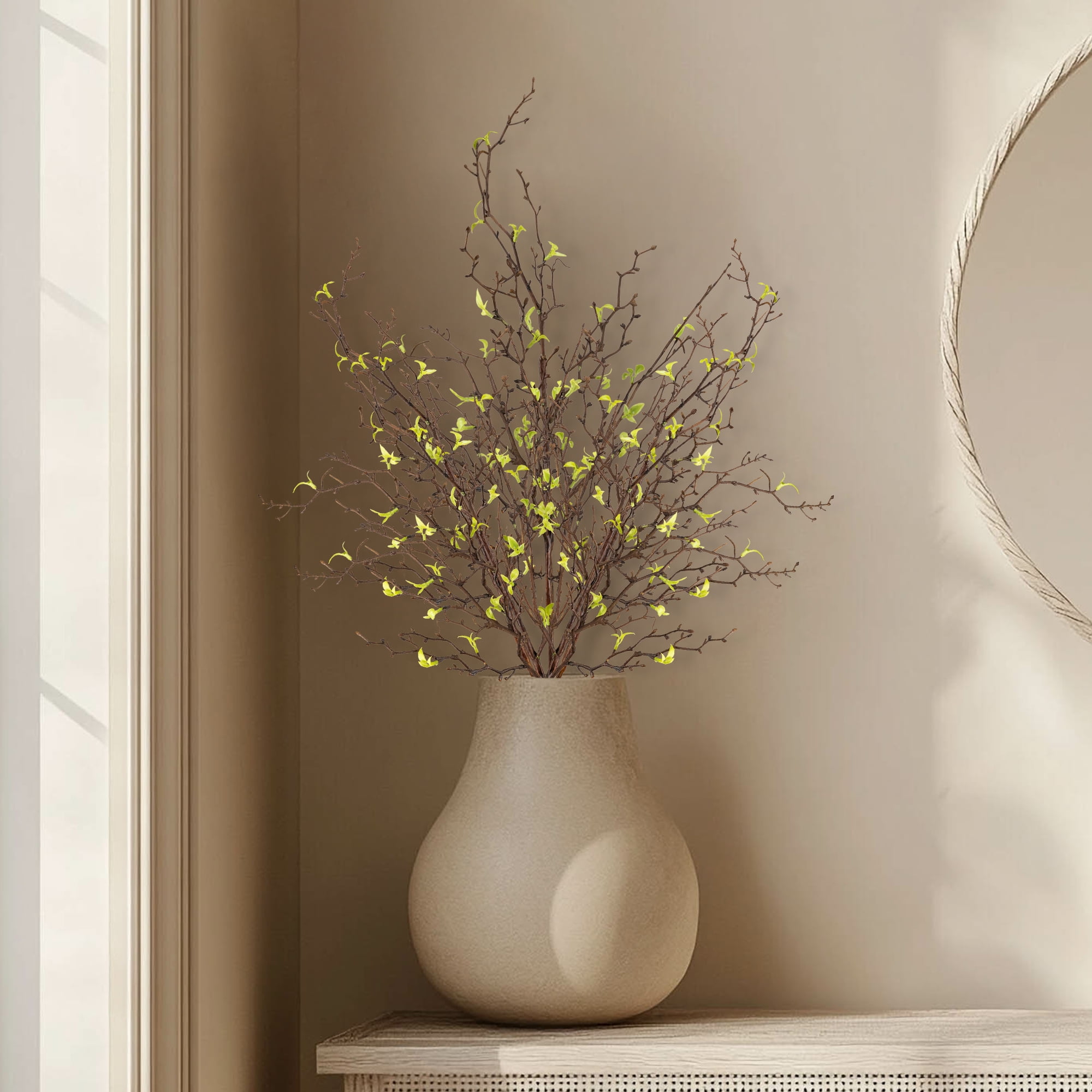 Curly Willow Artificial Sprays - 34" - Green - Set of 4 - Walmart.com