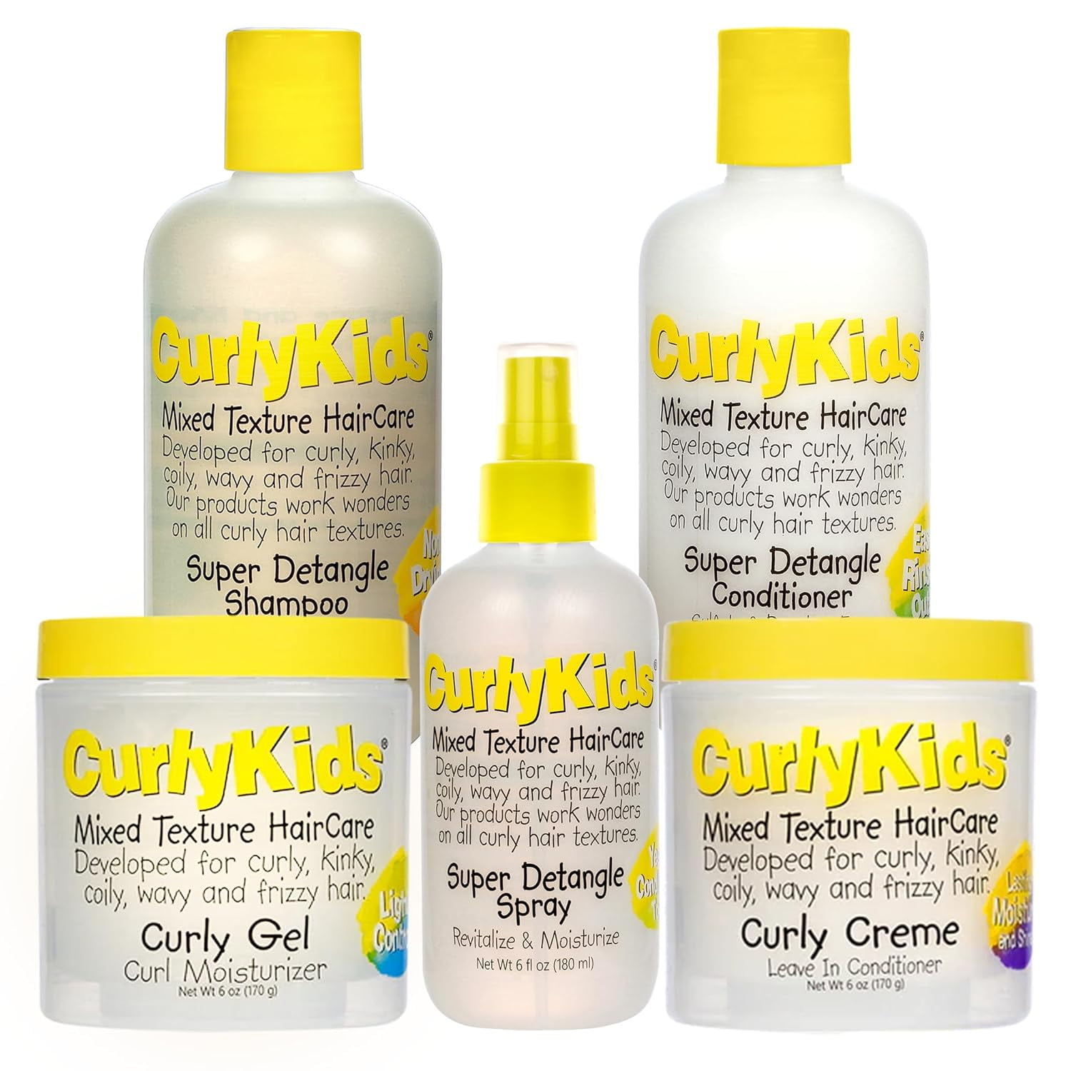 CurlyKids Super Detangle Spray Bundle with Hair Detangler Spray, Kids ...