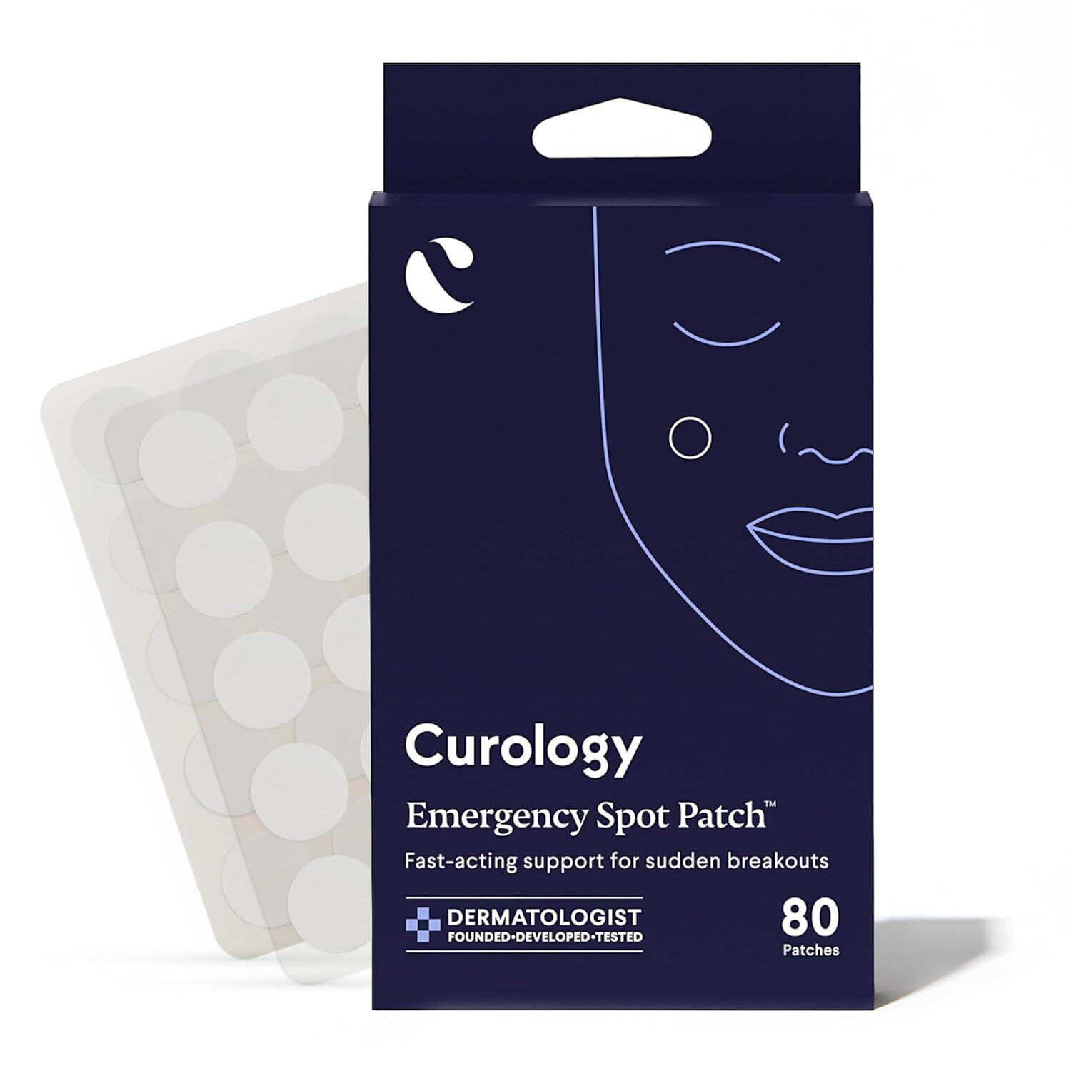 Curology Emergency Spot Patch, Hydrocolloid Pimple Patches for Acne, 80 ...