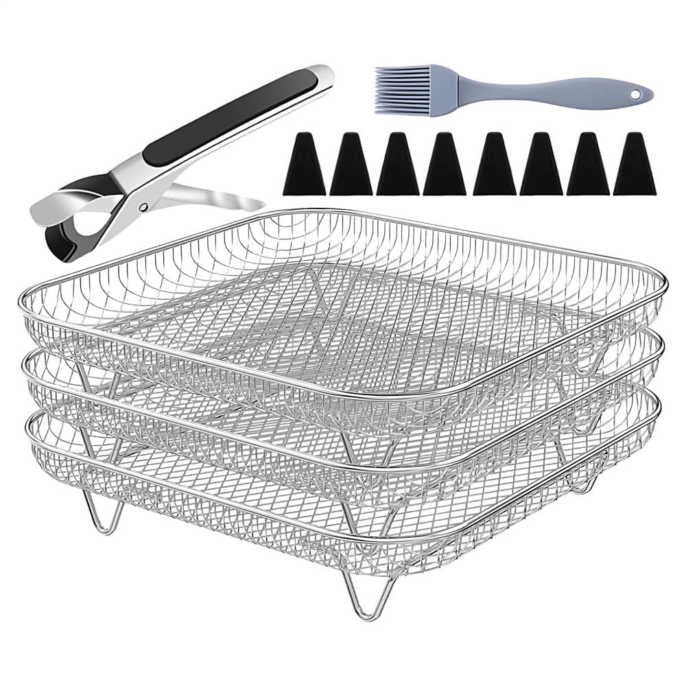 Curpgiee Air Fryer Rack Square 8 Inches Air Fryer Wire Rack Non-Stick ...