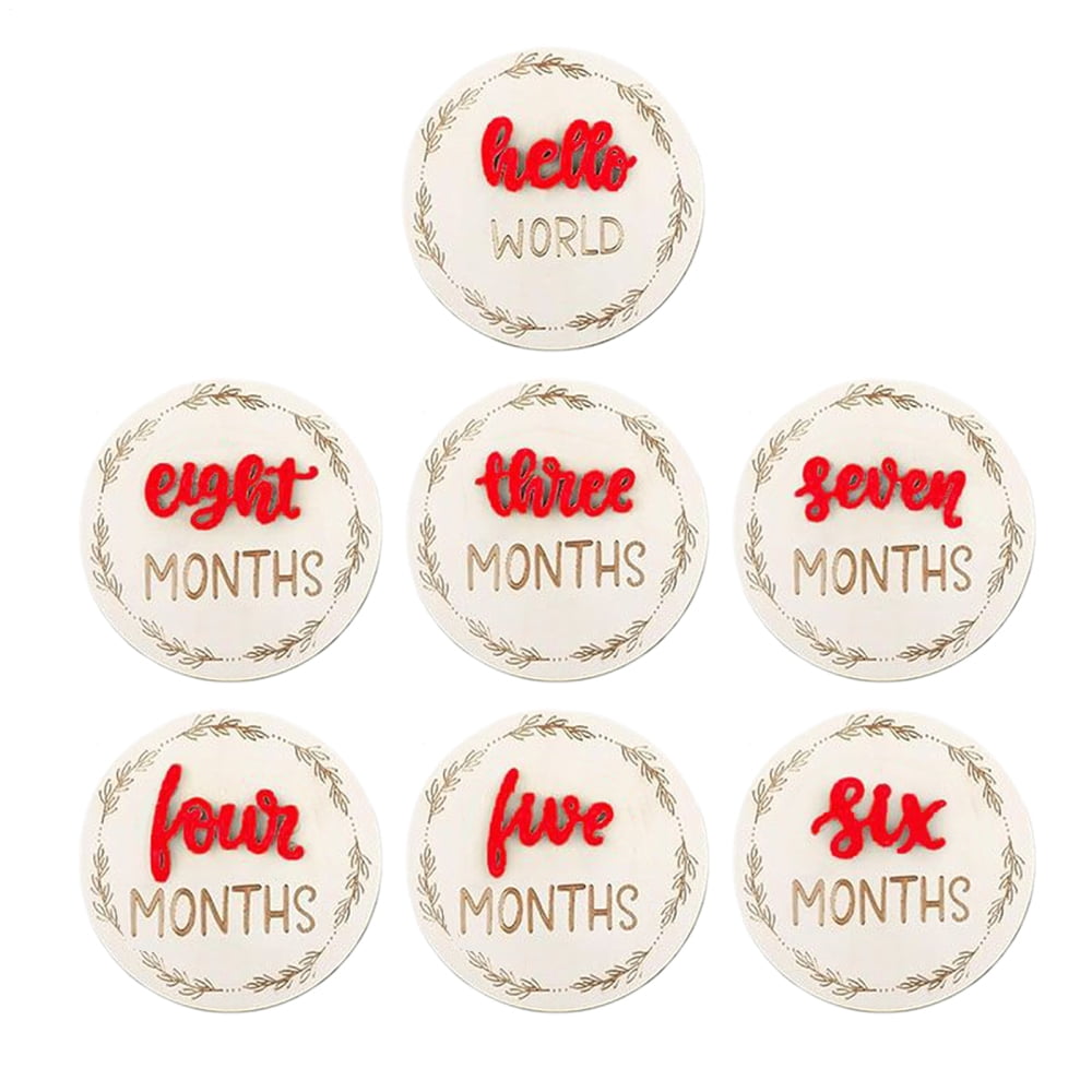 Curpgiee Baby Monthly Growth Signs 3D Announcement Disc for Photos 7 ...