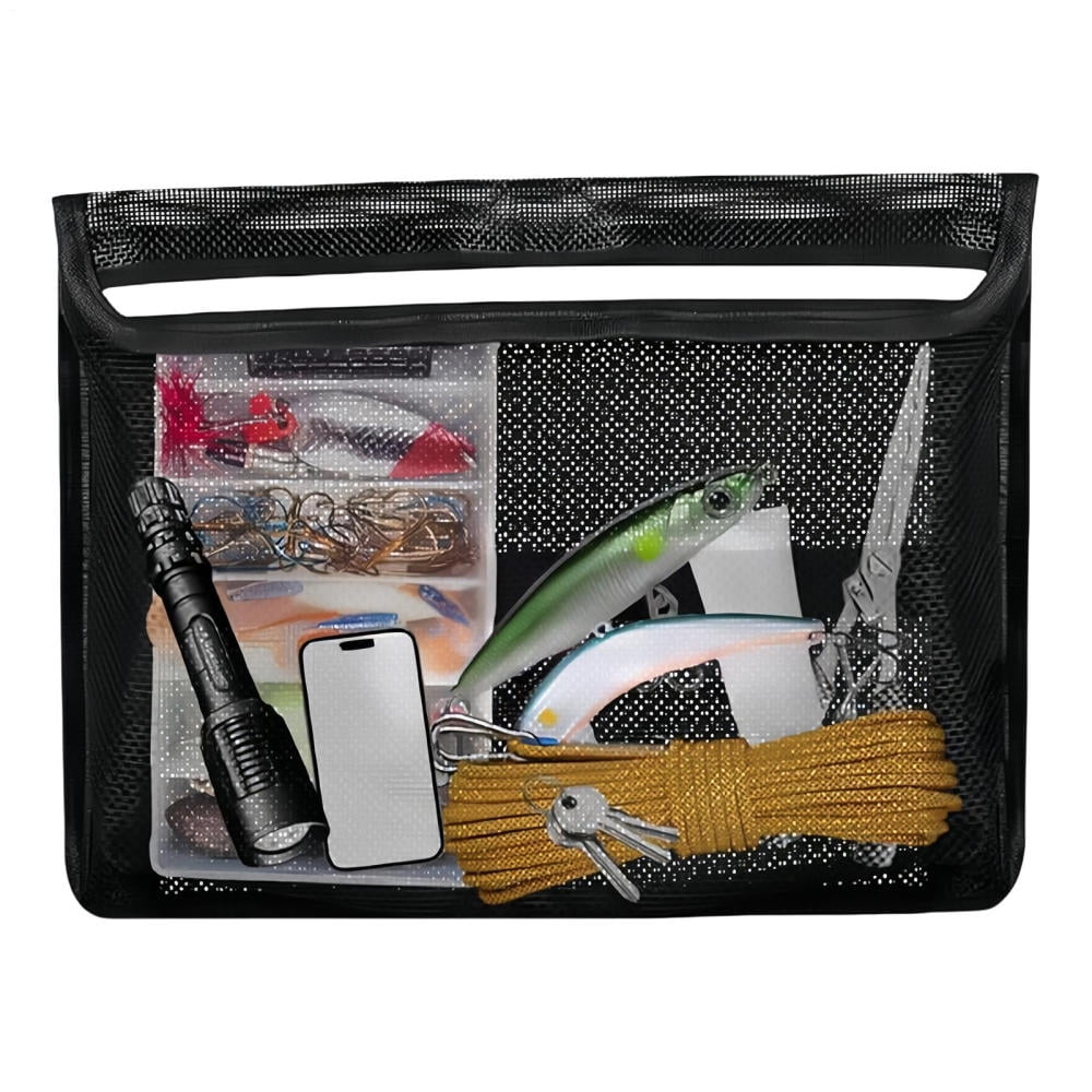 Curpgiee Boat Organizers And Storage Reflective Marine Mesh Tackle Bag ...