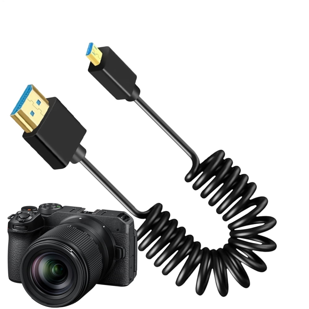 Curpgiee Camera Monitor Coiled Cable Camcorders Cable High Speed ...
