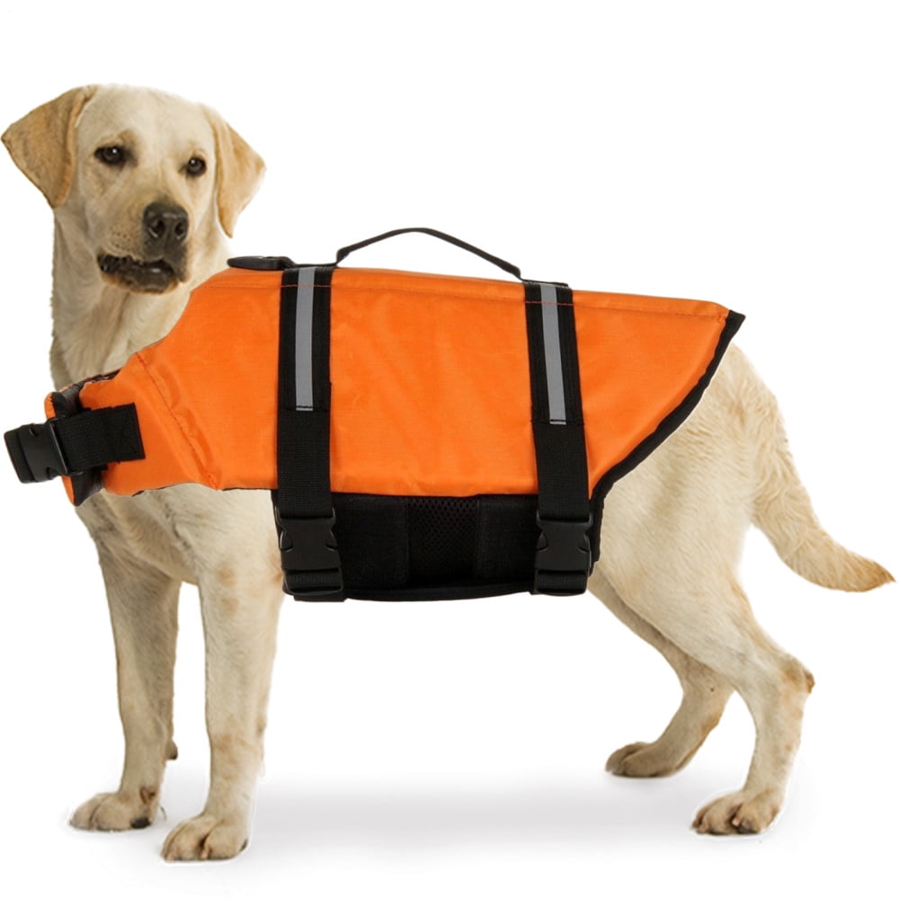 Curpgiee Dog Life Vest Dog Vest for Swimming with Reflective Strip ...