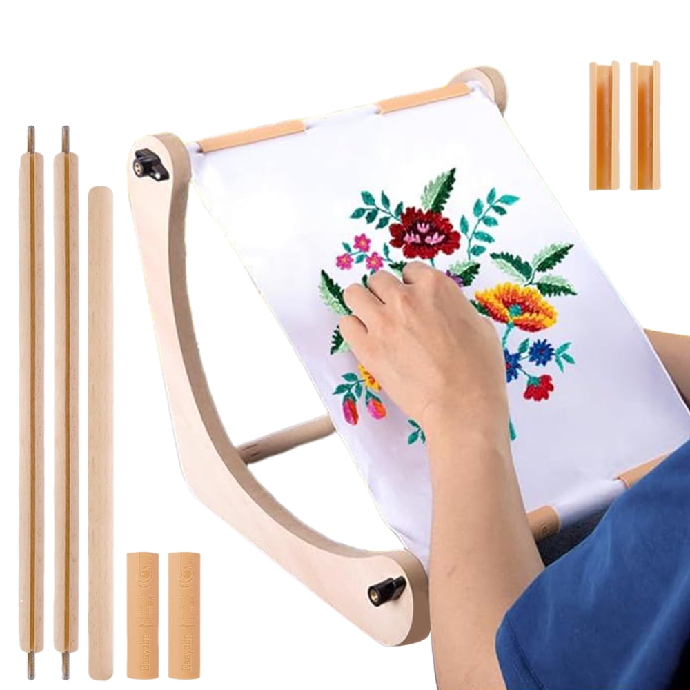 Curpgiee Embroidery Frame Adjustable Wood Sewing Tools Sewing ...
